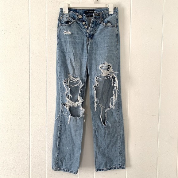 Jeans | Aero Womens 0 Jeans 90s Baggy High Waist Straight Holes ...